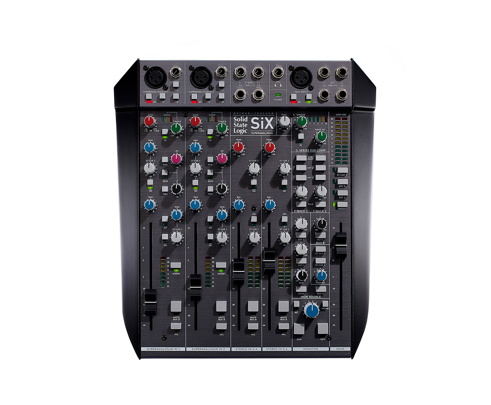 Six Channel with 2 mono mic inputs, fully featured SuperAnalogueTM ...