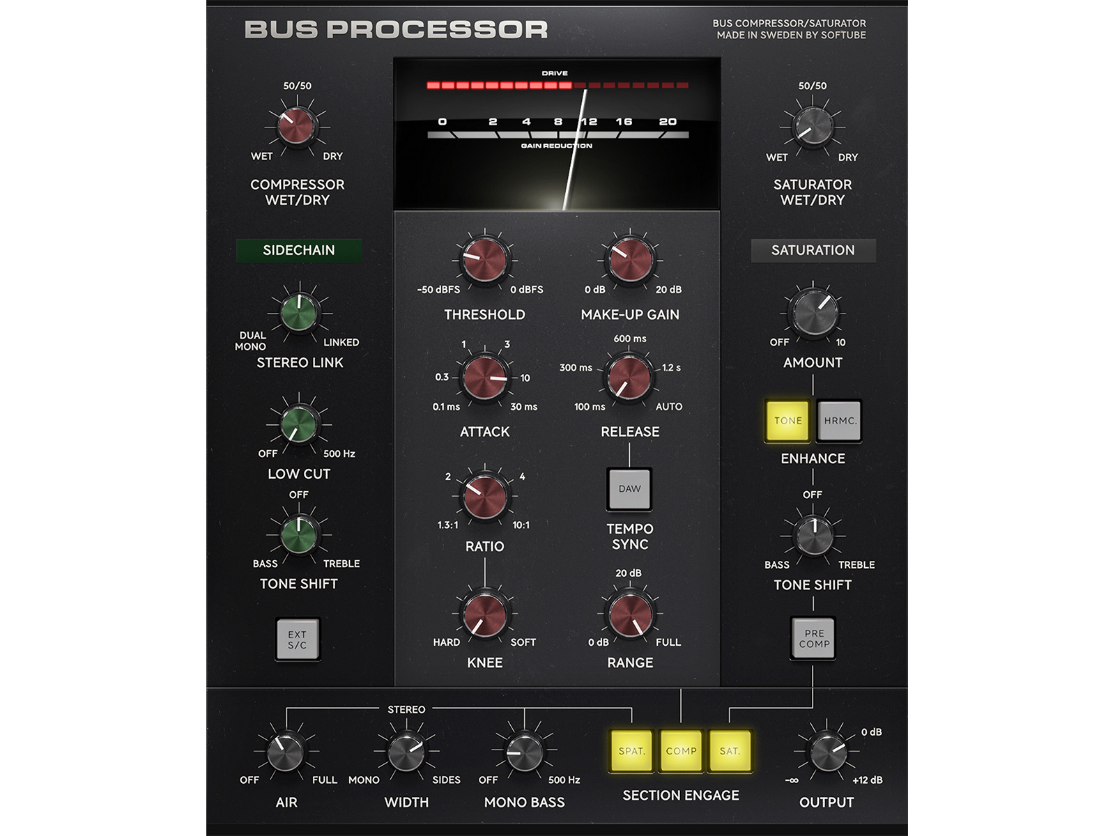 A luxurious-sounding bus compressor with saturation, sidechain ...