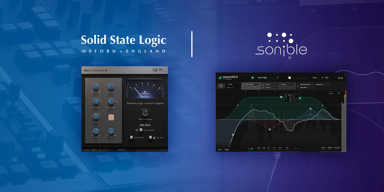 SSL Bus Compressor 2 and sonible smart:EQ 4 Bundle